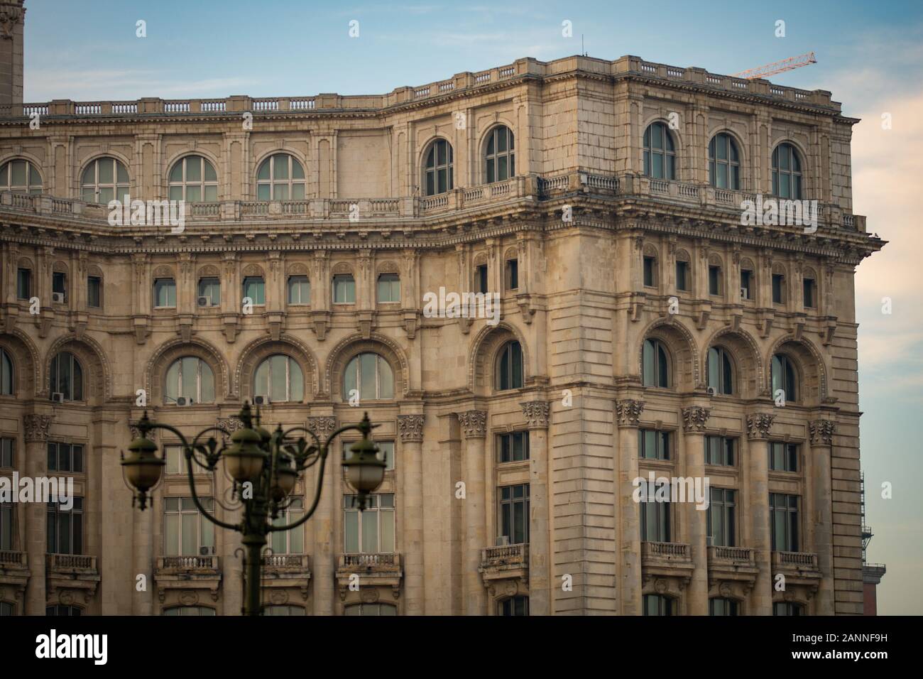 Detail view of the Palace of Parliament (Palatul Parlamentului) in ...
