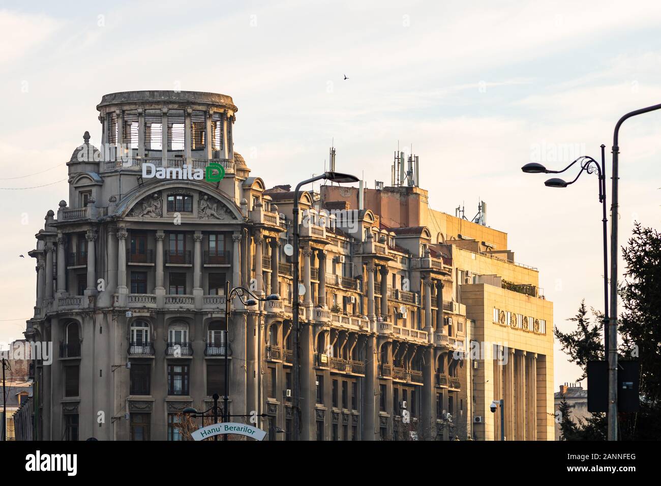 Old buildings architecture in downtown Bucharest, Romania, 2020 Stock ...