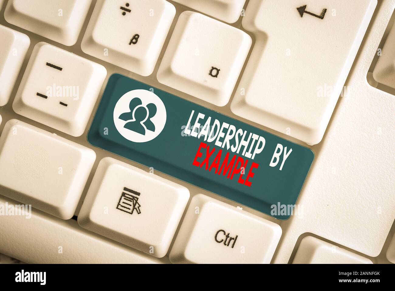 Writing note showing Leadership By Example. Business concept for ...