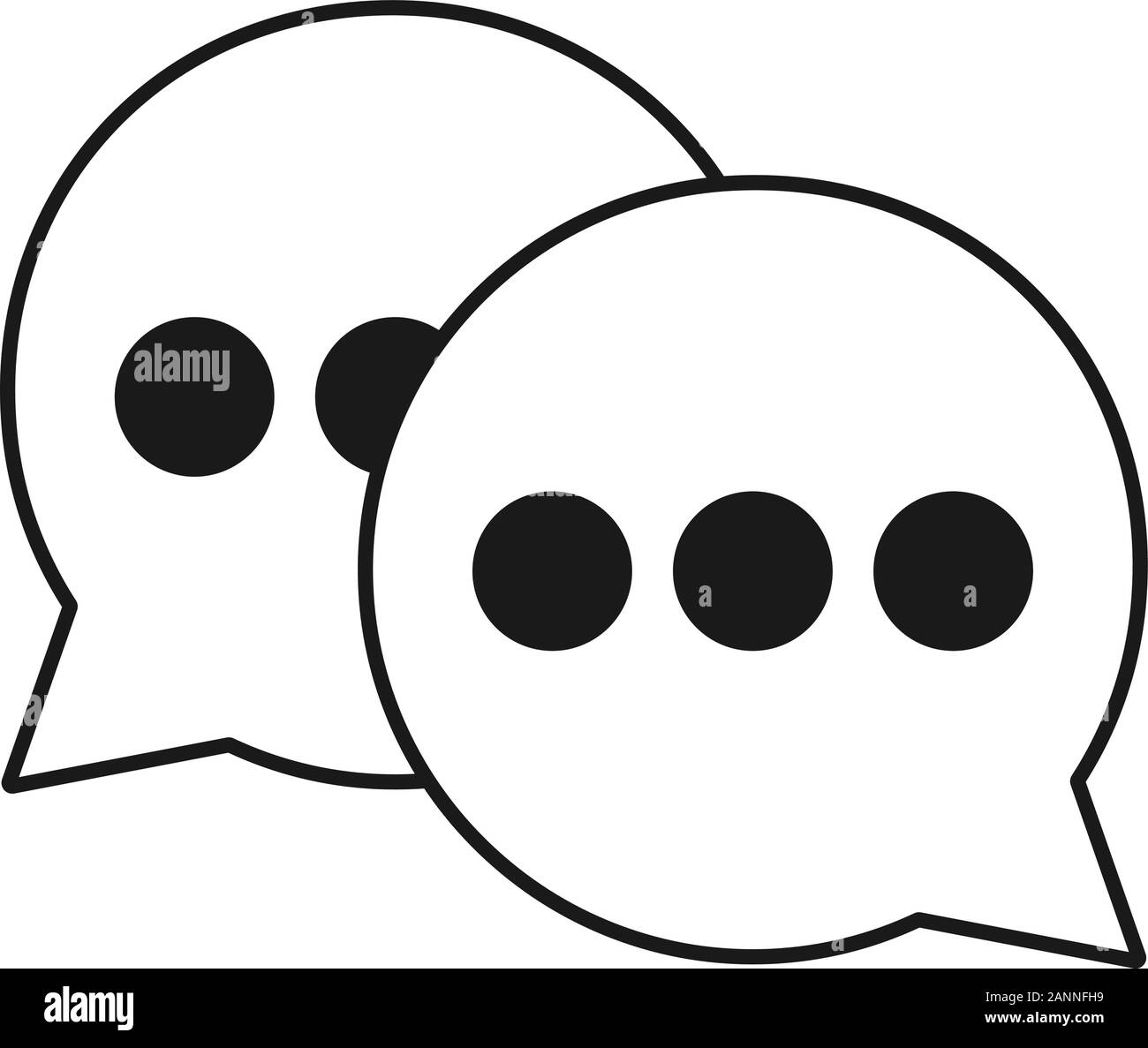 vector icon. Asian messenger. Message isolate on white background ...