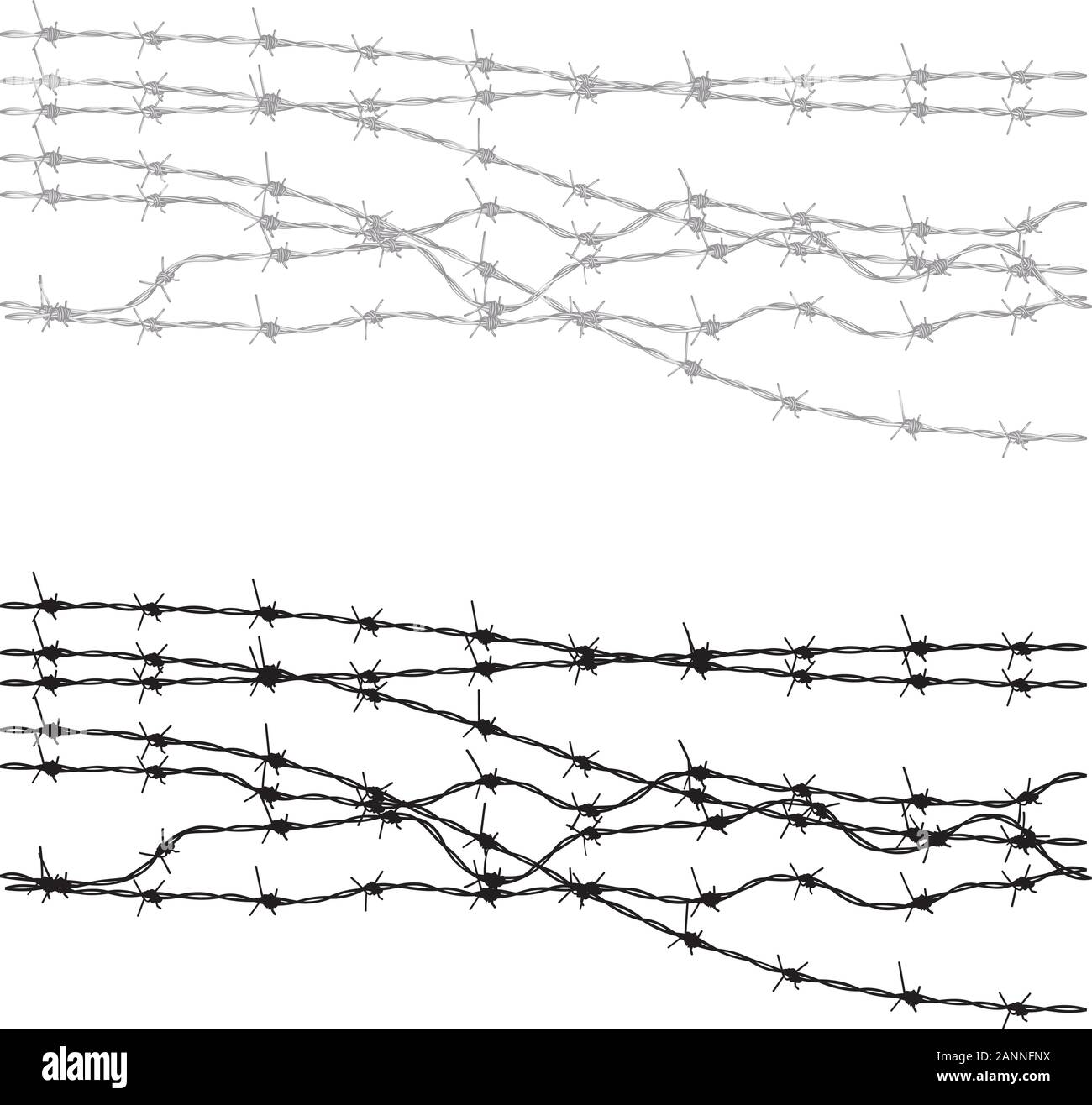 Metal barbed wire illustration on white background Stock Vector Image ...