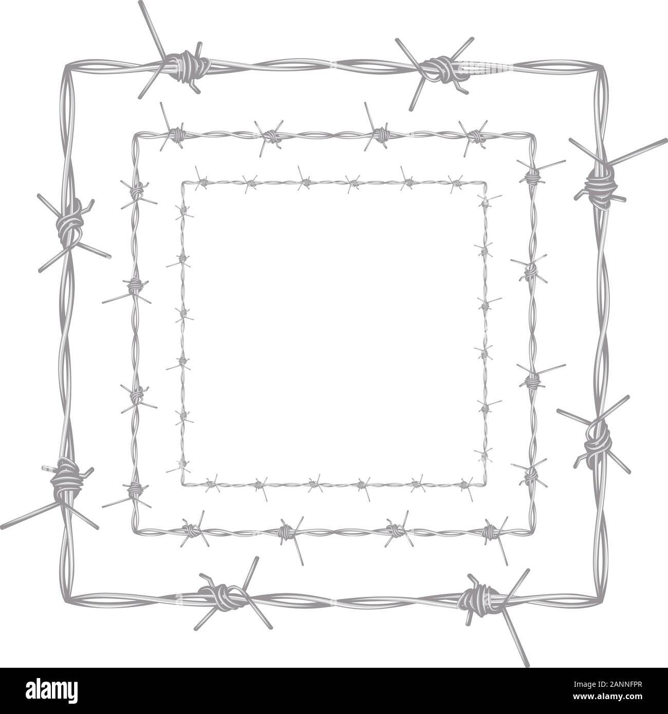 Metal barbed wire illustration on white background Stock Vector Image ...