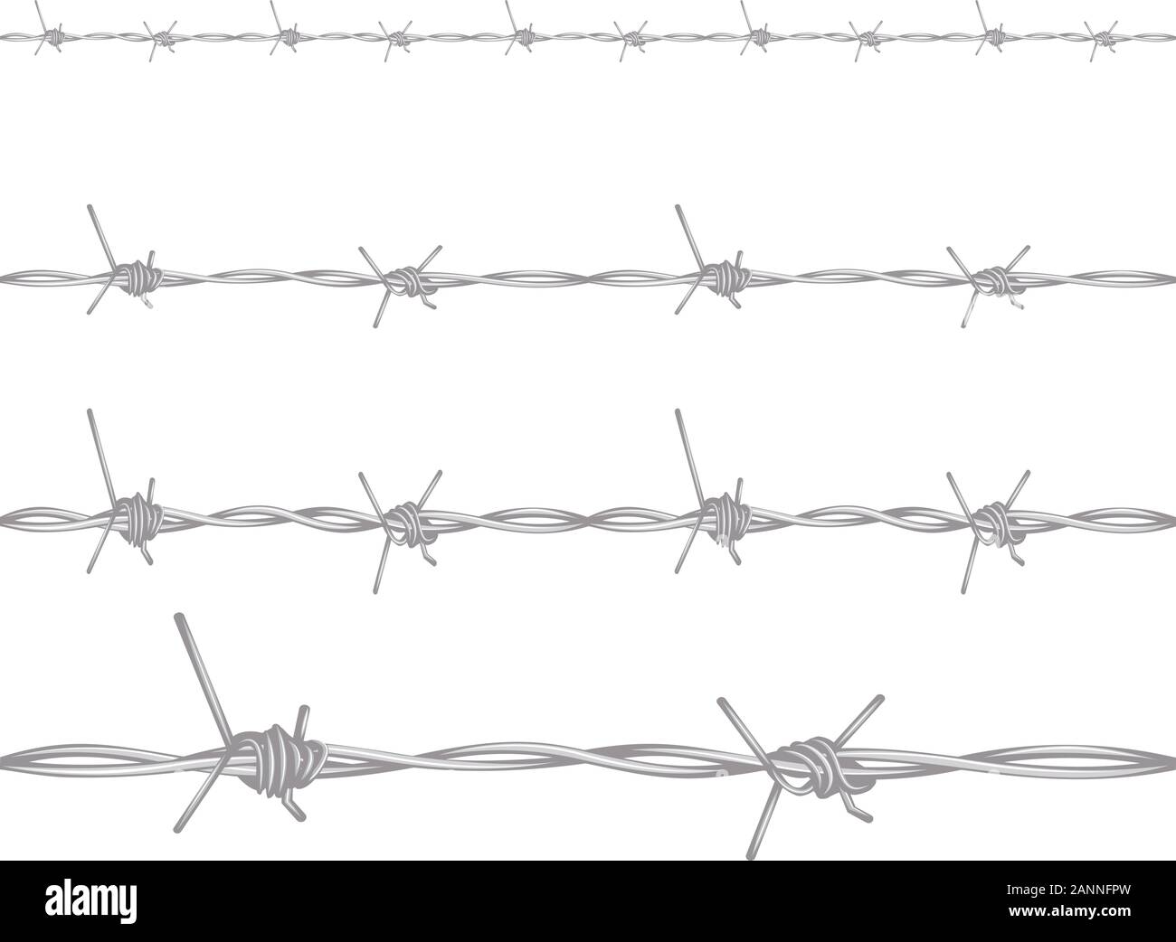 Metal barbed wire illustration on white background Stock Vector Image ...
