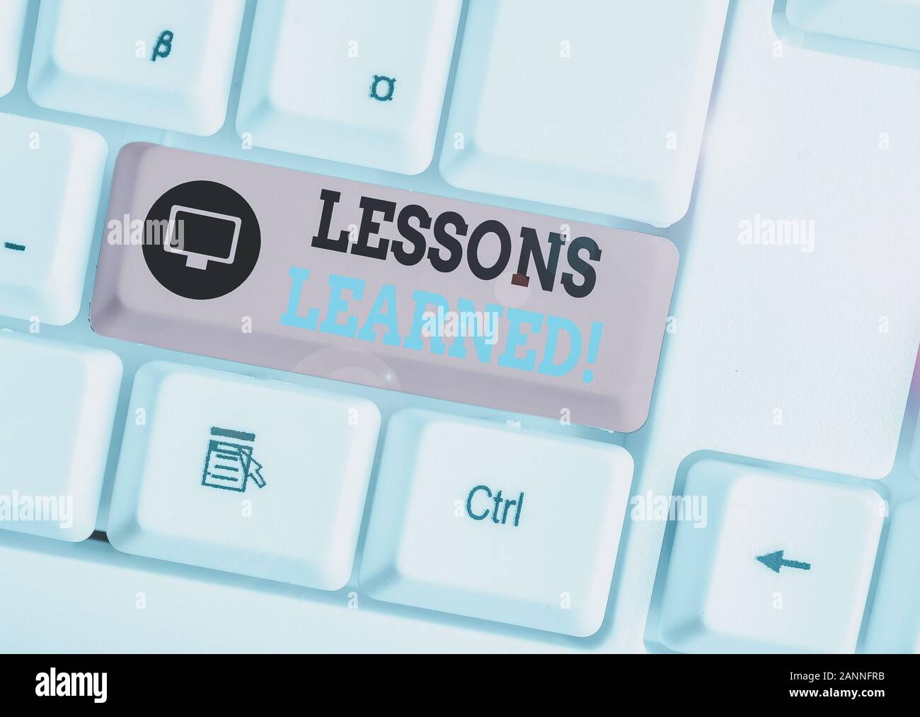 Writing note showing Lessons Learned. Business concept for experiences ...