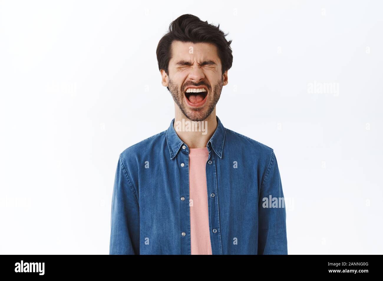 Boyfriend whining and complaining like baby, screaming out loud looking ...