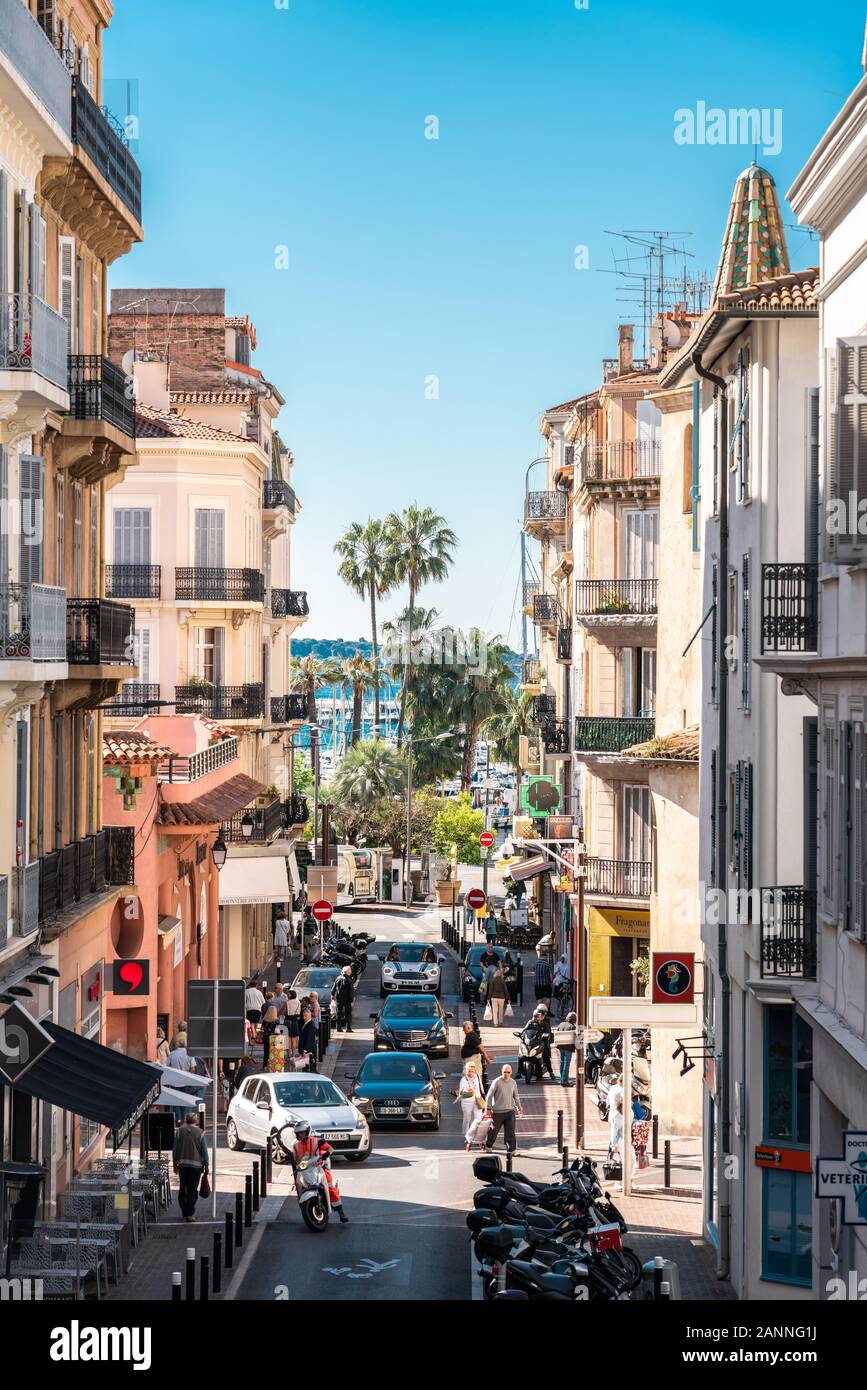 CANNES, FRANCE - JUNE 01, 2019: Beautiful Architecture Of Historic ...