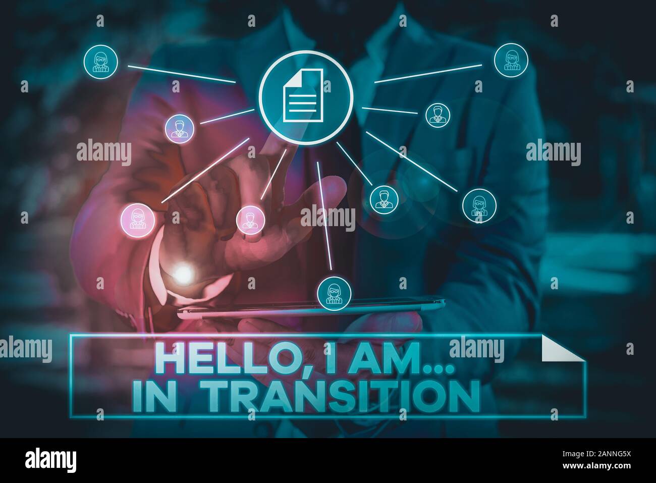 Handwriting text writing Hello I Am In Transition. Conceptual photo ...