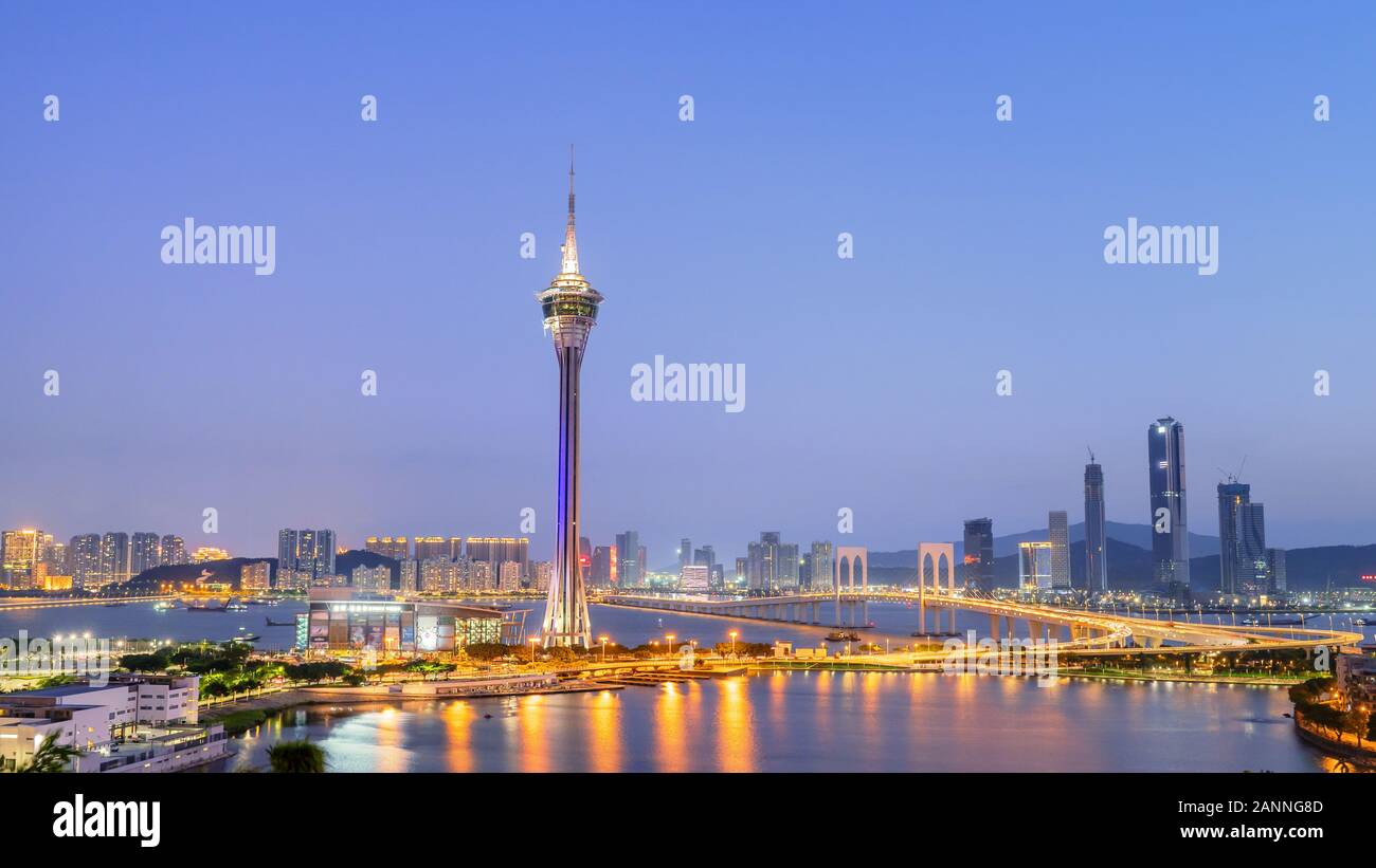 Macao, China - October 15, 2019: Macau (Macao) city skyline during ...