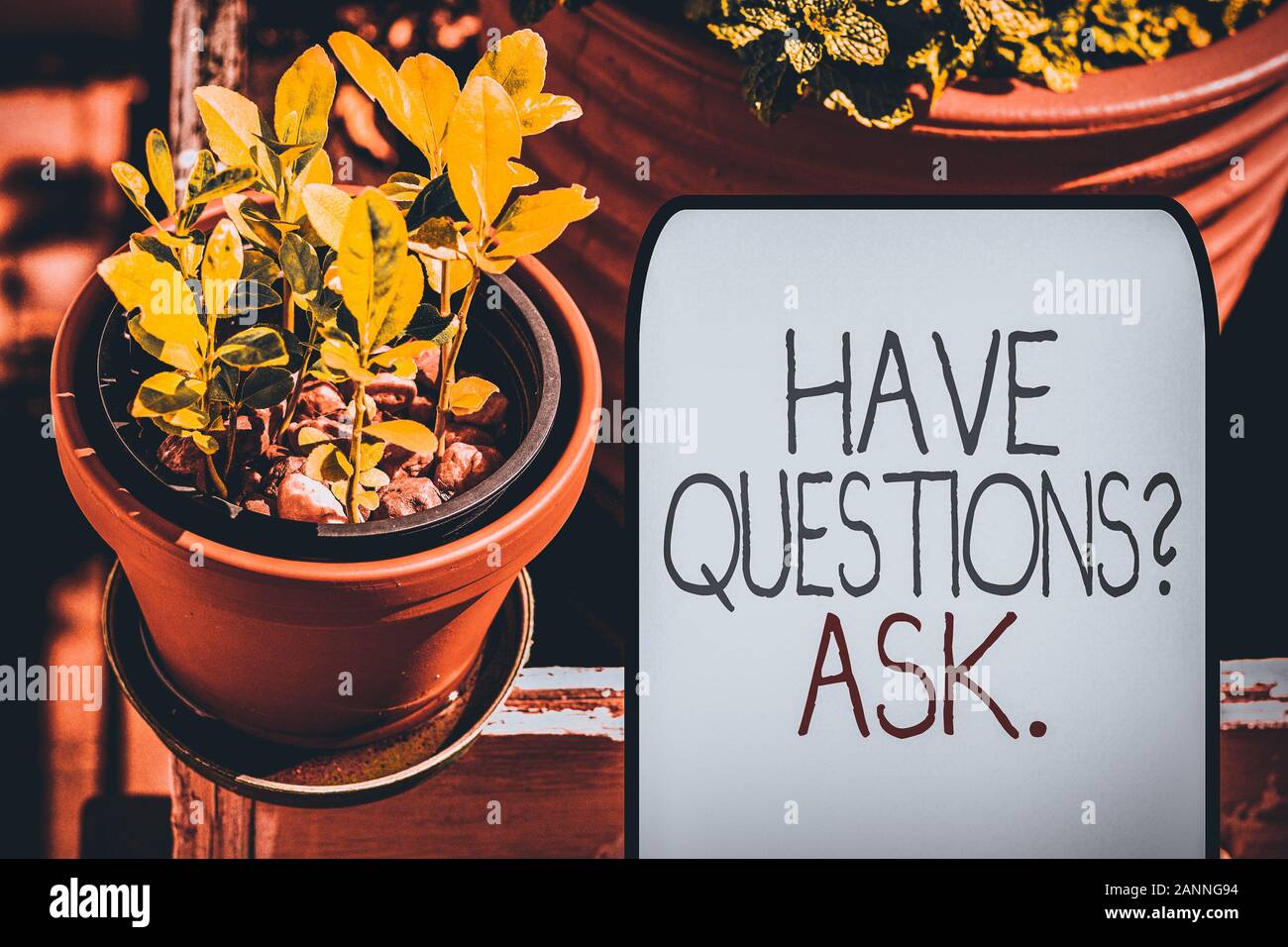 Writing note showing Have Questions Question Ask. Business concept for ...