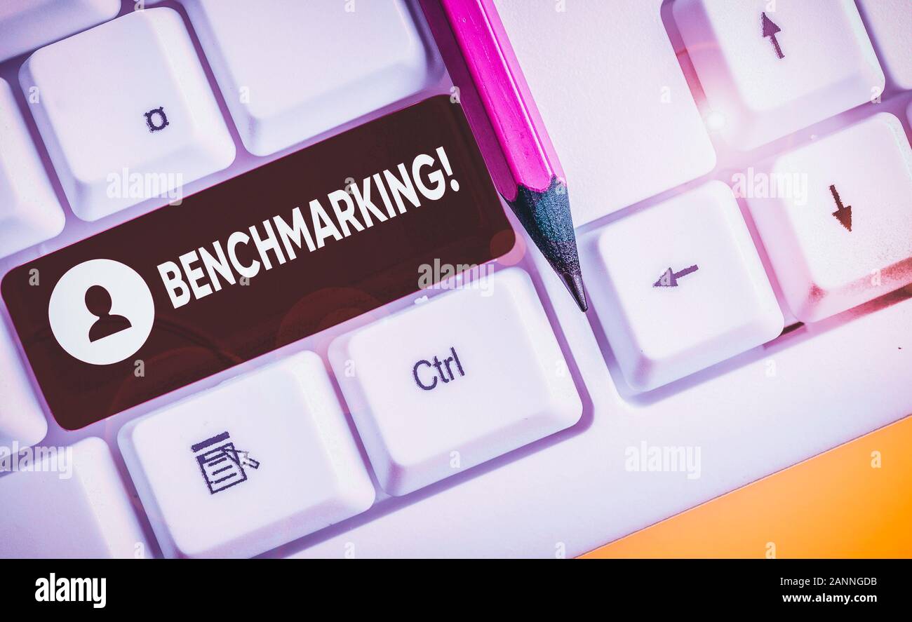 Word writing text Benchmarking. Business photo showcasing evaluate ...