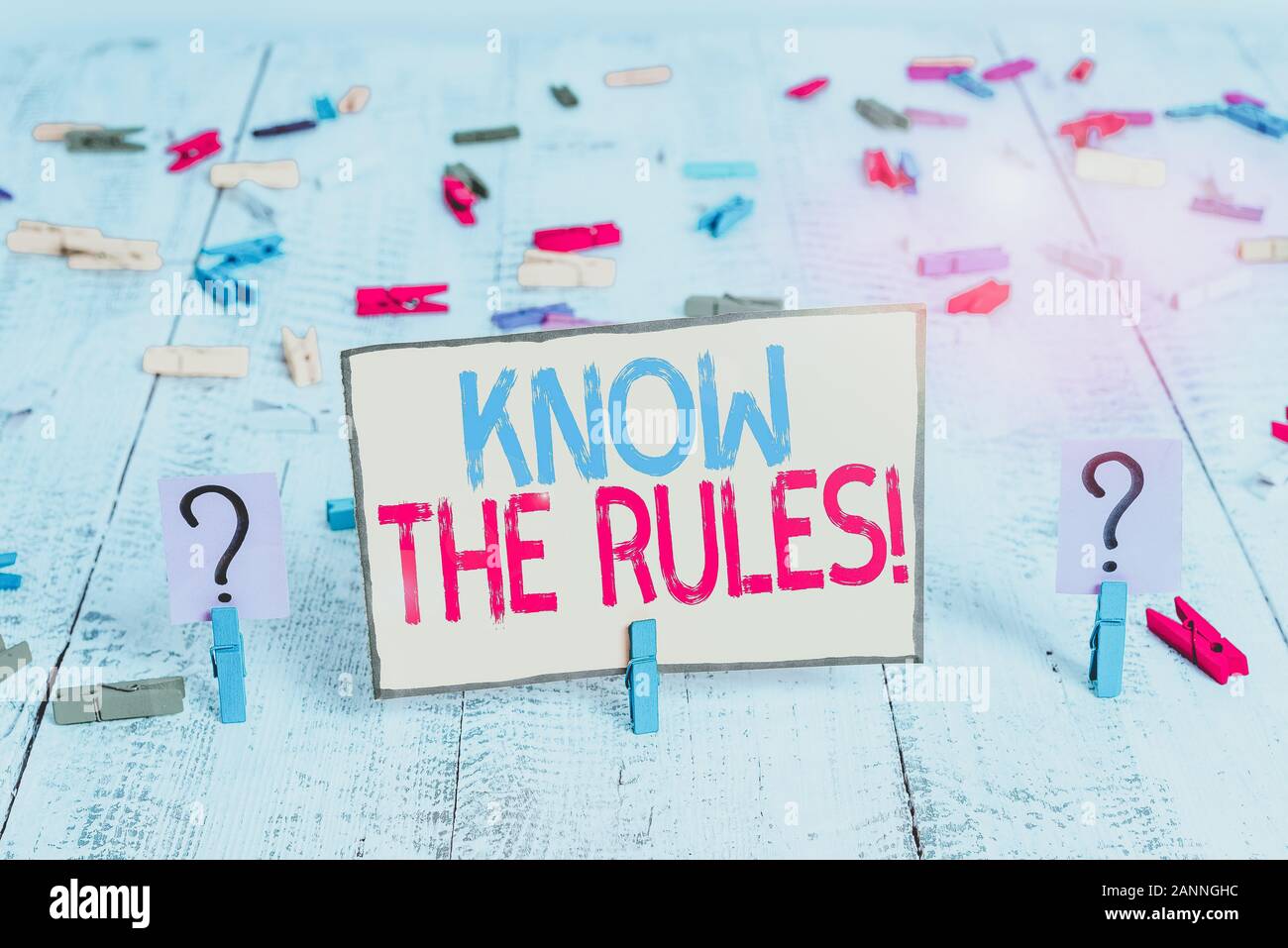 Text sign showing Know The Rules. Business photo text set explicit or ...