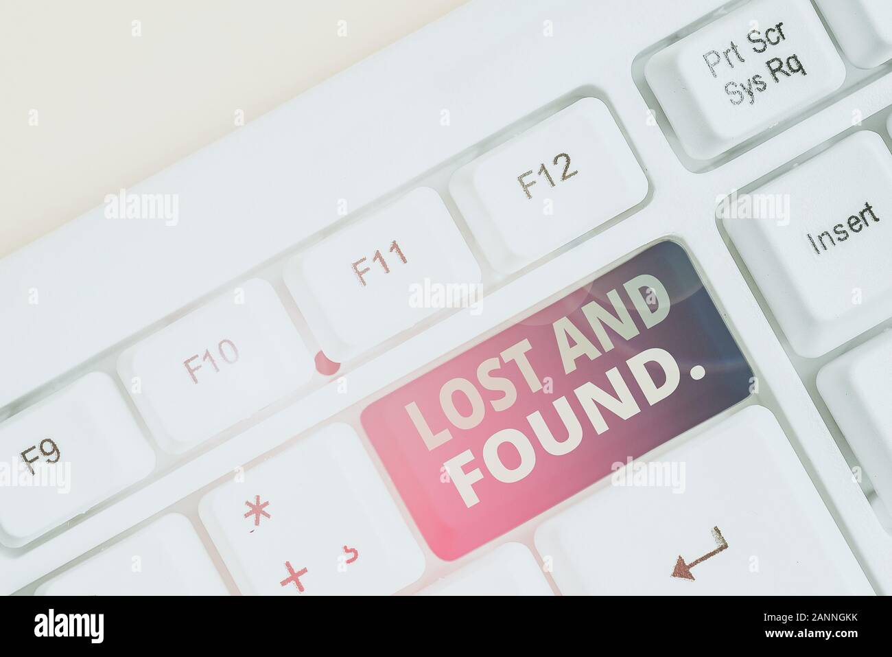 Text sign showing Lost And Found. Business photo showcasing a place ...