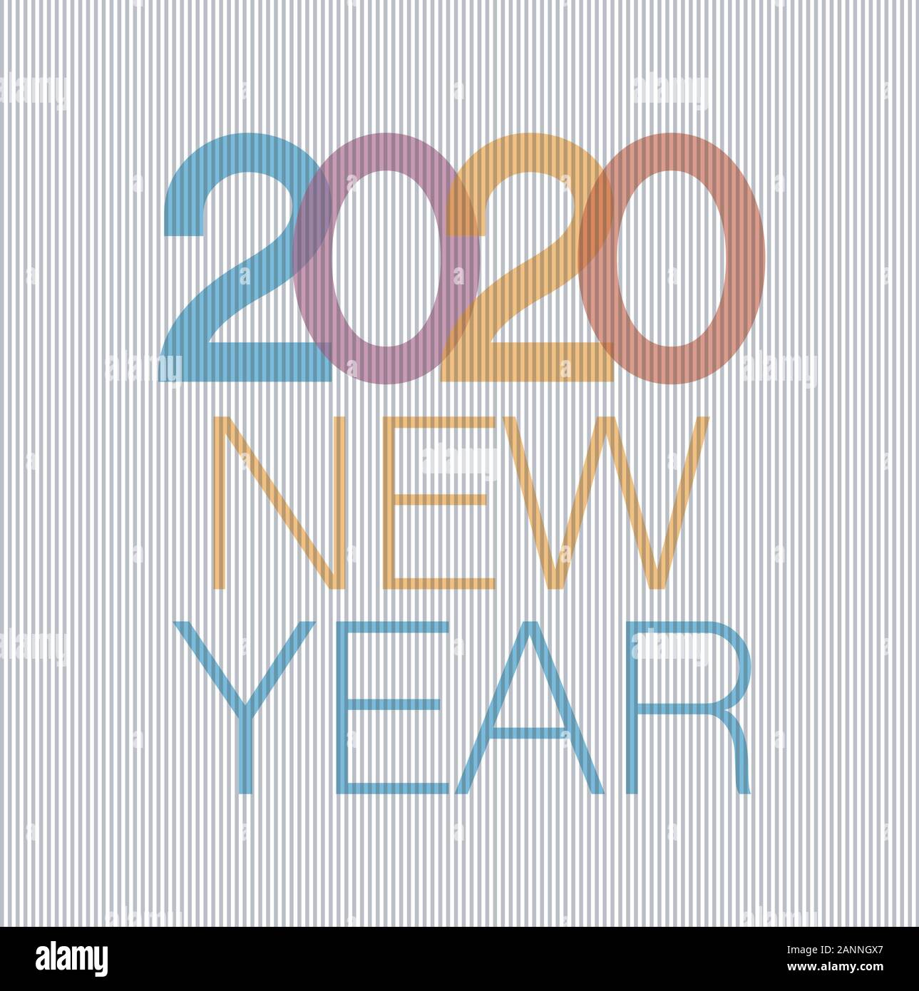 2020 A Happy New Year logo. 2020 A Happy New Year congrats. vector eps ...