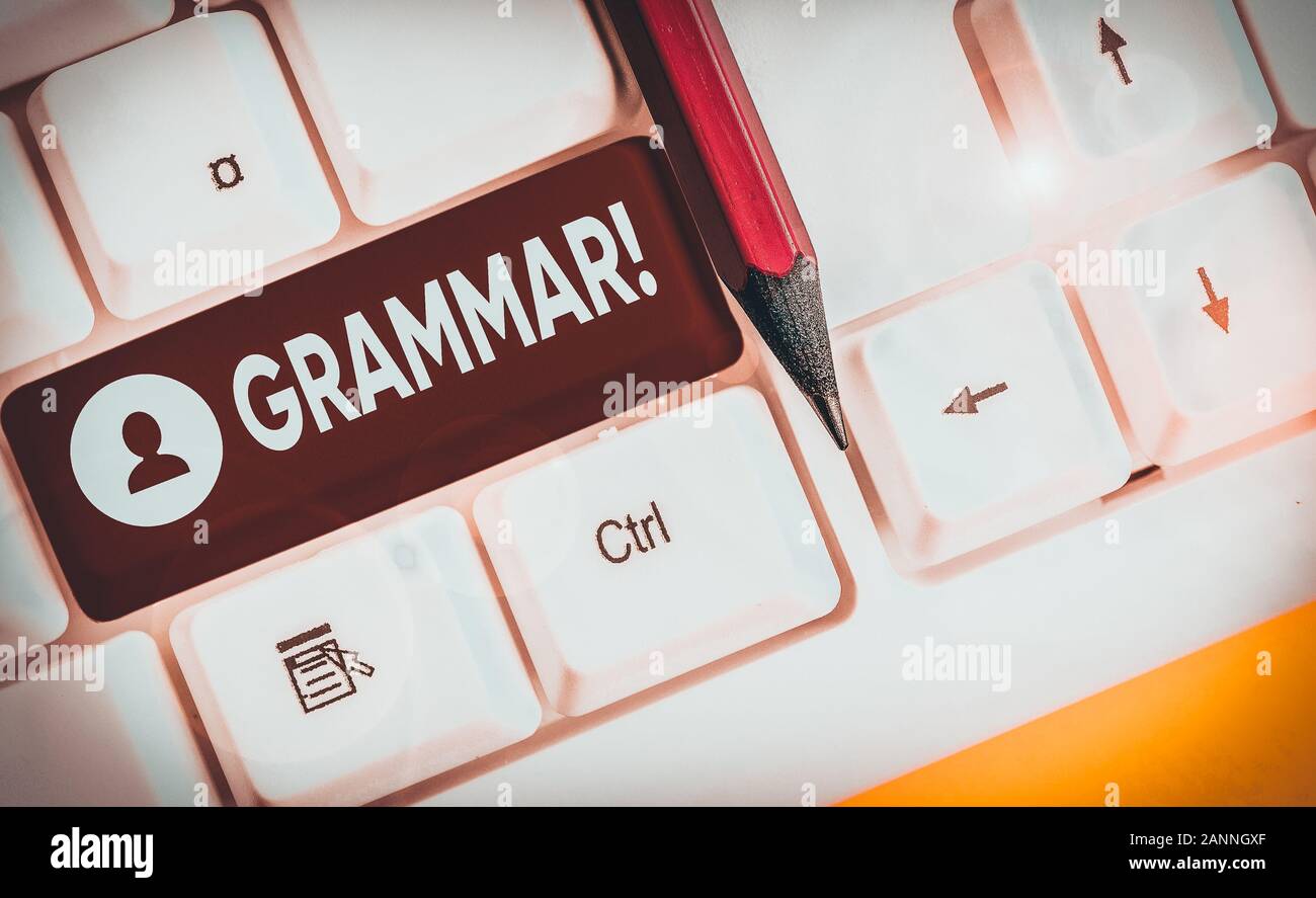 Word writing text Grammar. Business photo showcasing whole system ...