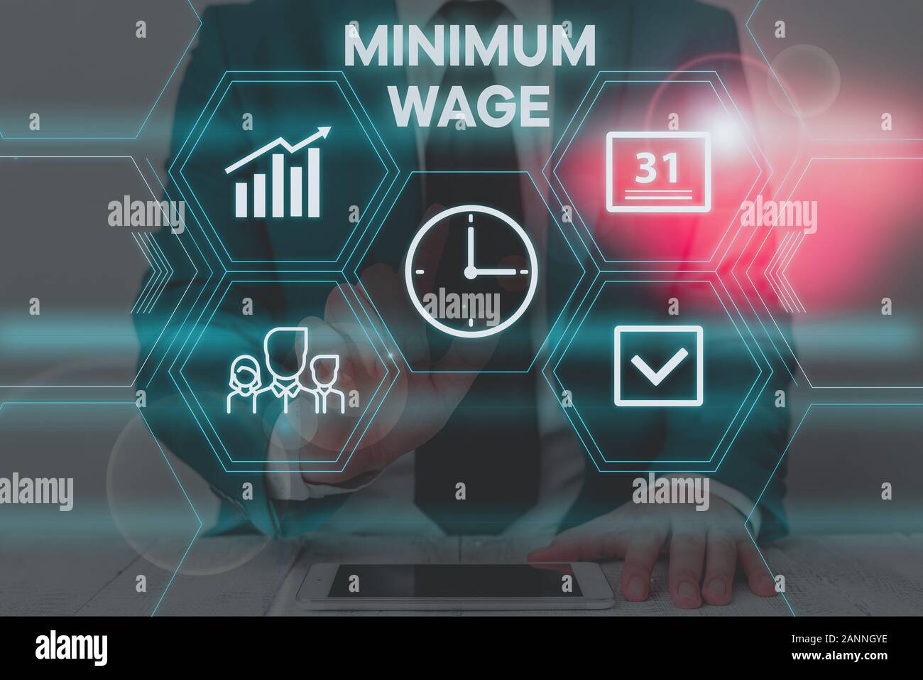 Text sign showing Minimum Wage. Business photo text the lowest wage ...