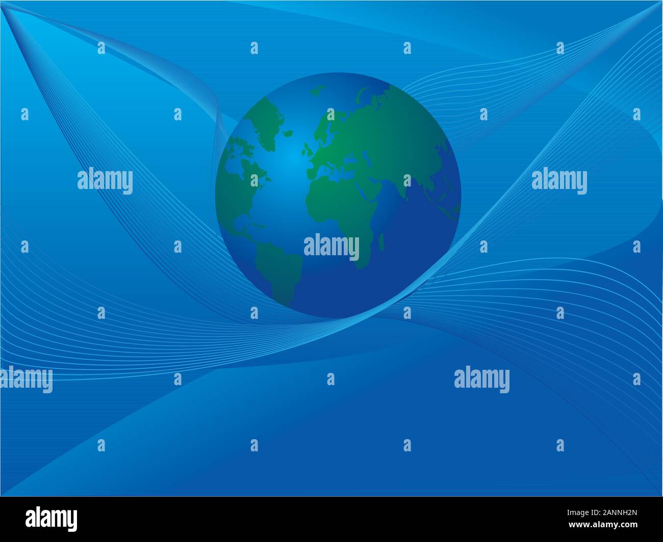 Illustration of Earth globe and blue lines Stock Vector Image & Art - Alamy