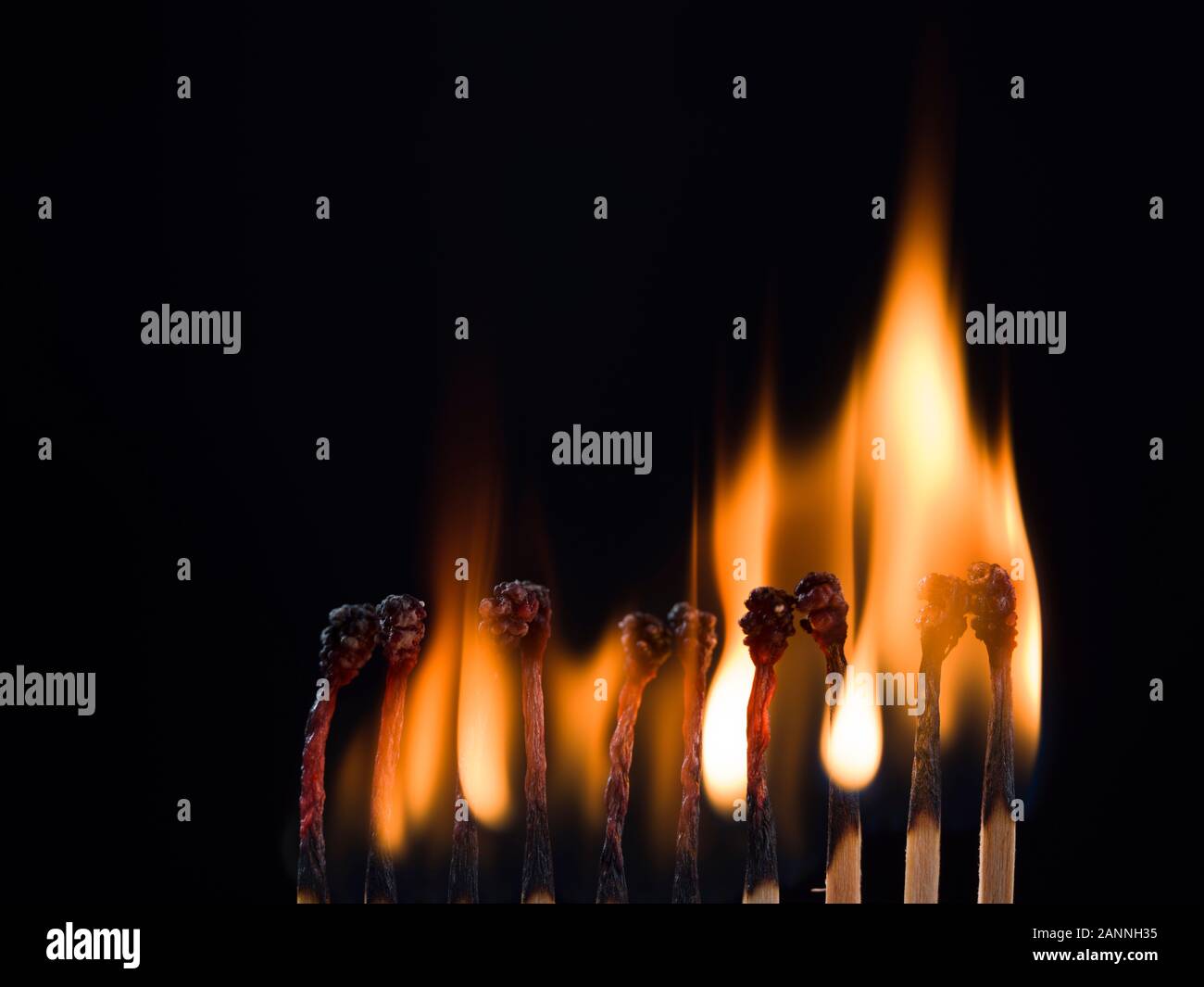 Black matchsticks hi-res stock photography and images - Alamy