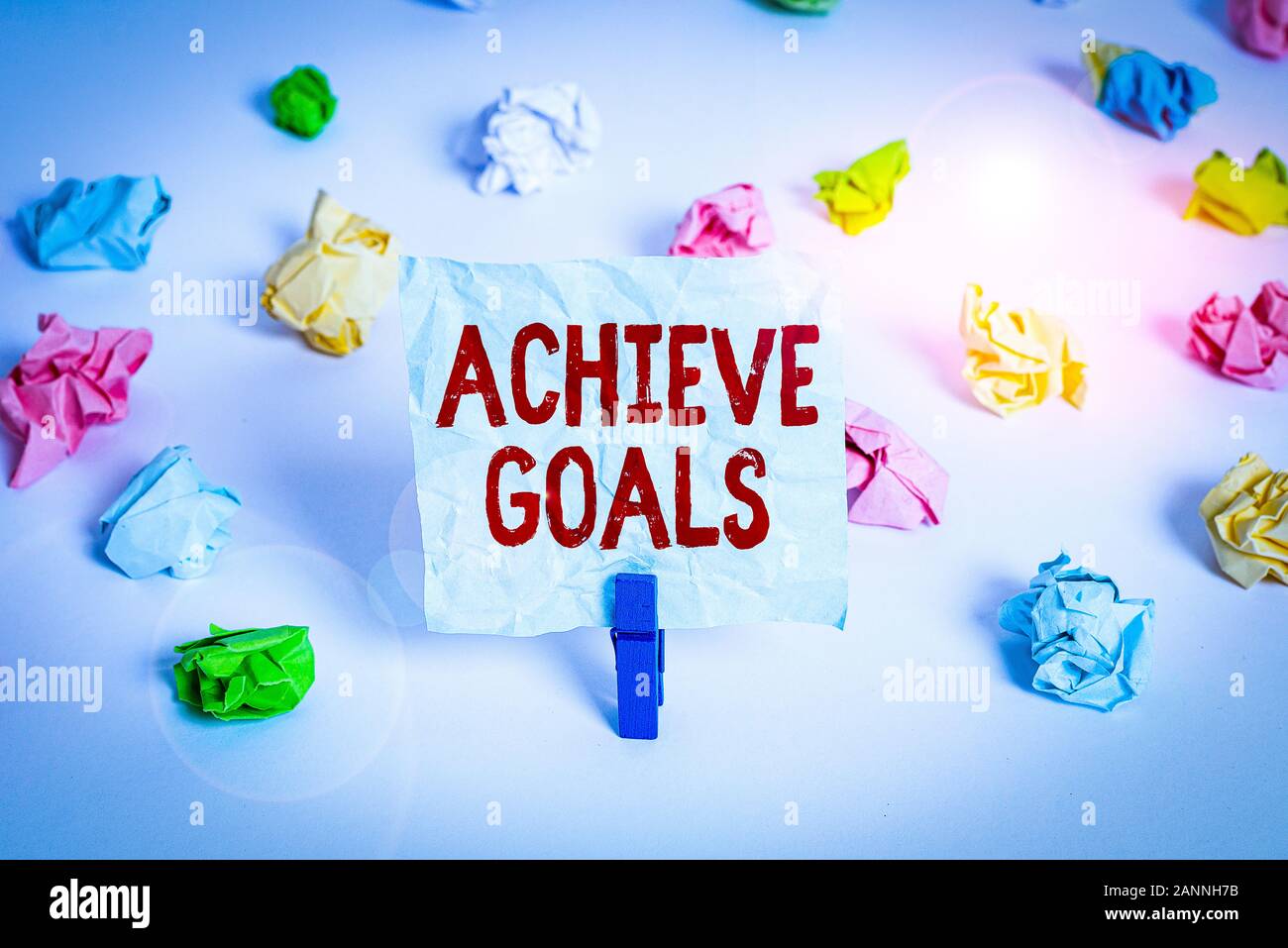 Handwriting text Achieve Goals. Conceptual photo Results oriented Reach ...
