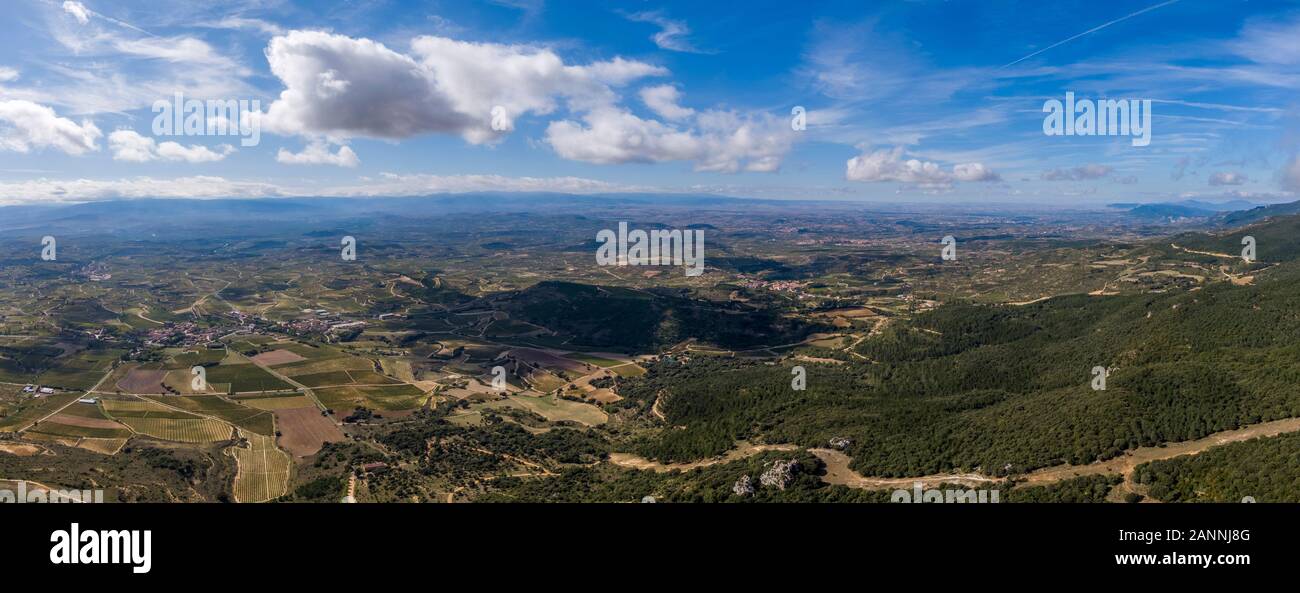 Aerial view of La Rioja province in Spain Stock Photo - Alamy