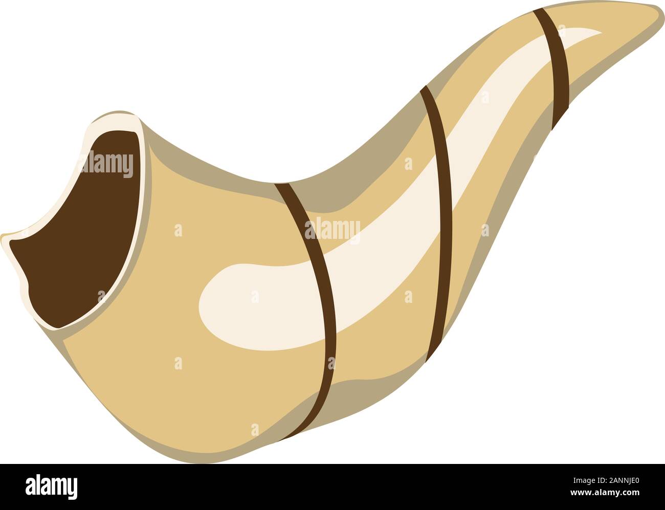 Cartoon shofar (horn) of Rosh Hashanah Israeli and Jewish holiday Stock ...