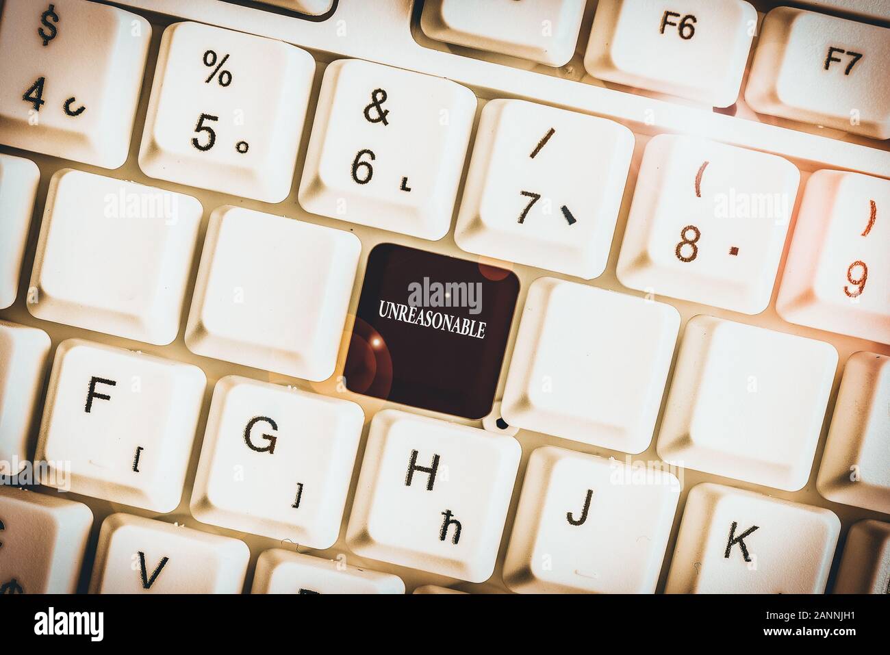 Text sign showing Unreasonable. Business photo text Beyond the limits ...