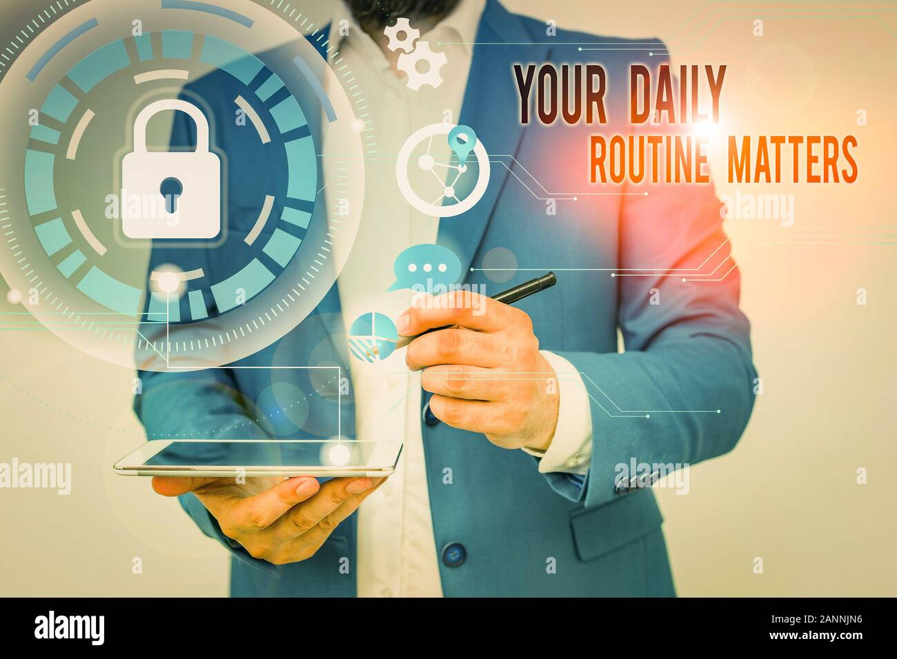 Writing note showing Your Daily Routine Matters. Business concept for ...