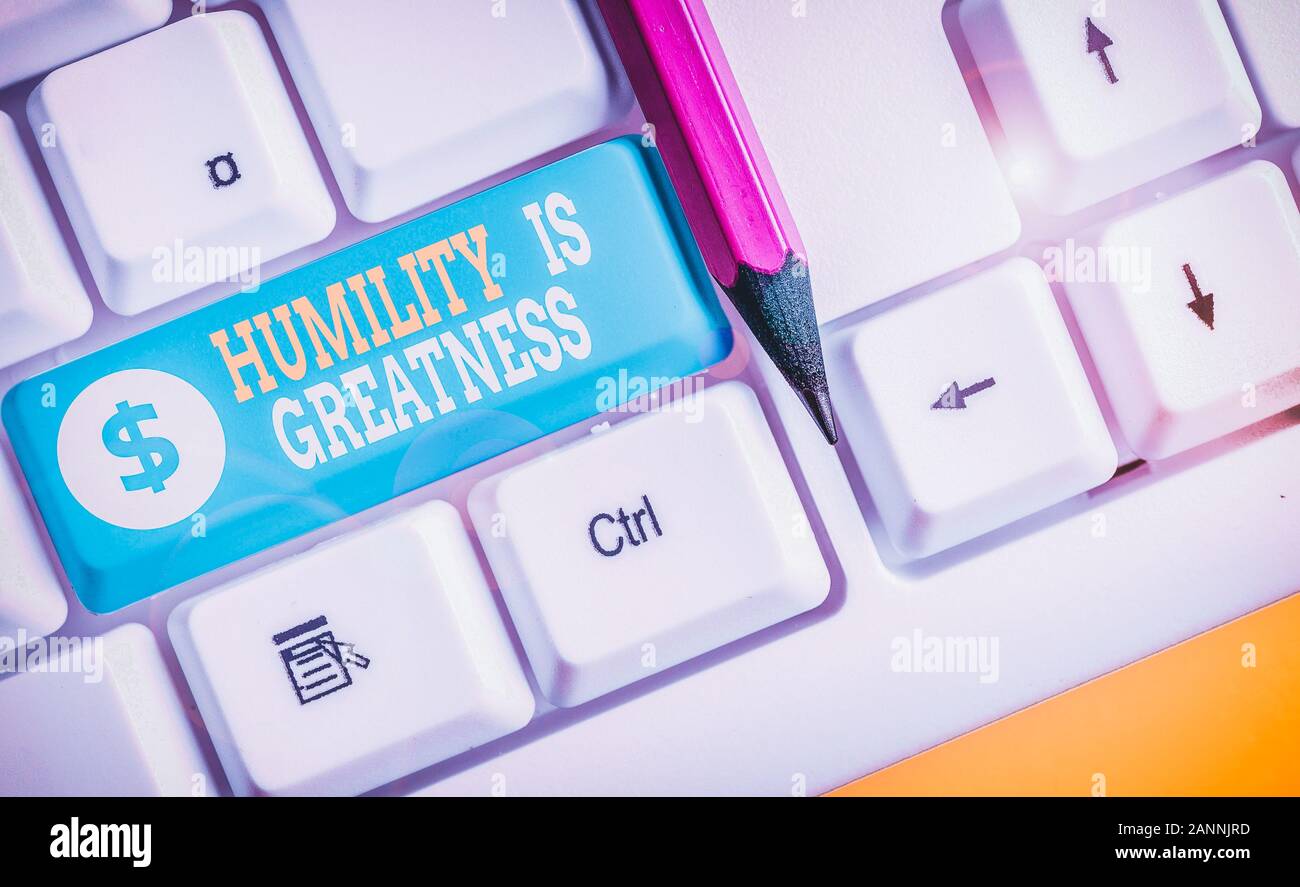 Word writing text Humility Is Greatness. Business photo showcasing ...