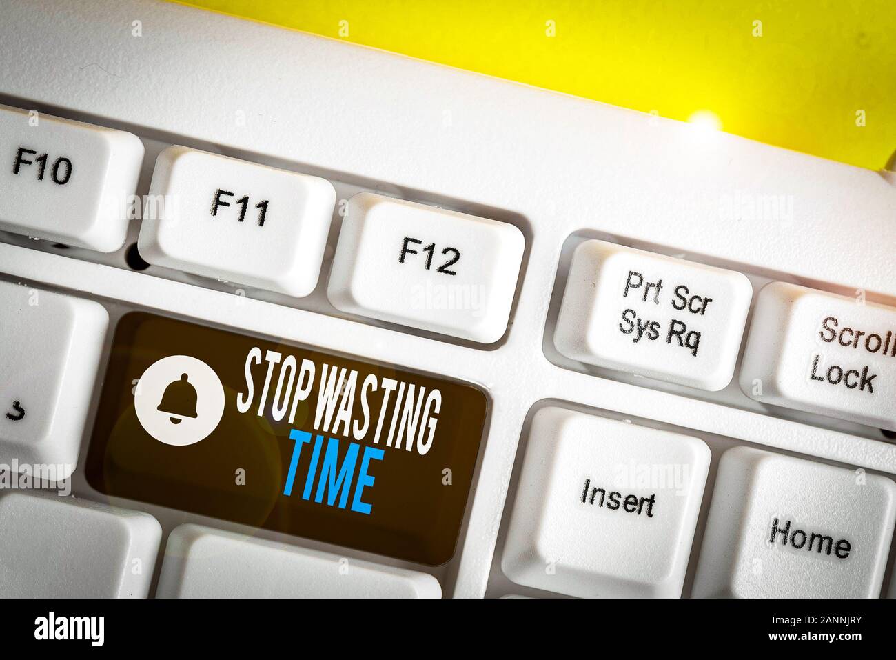 Handwriting text writing Stop Wasting Time. Conceptual photo advising ...