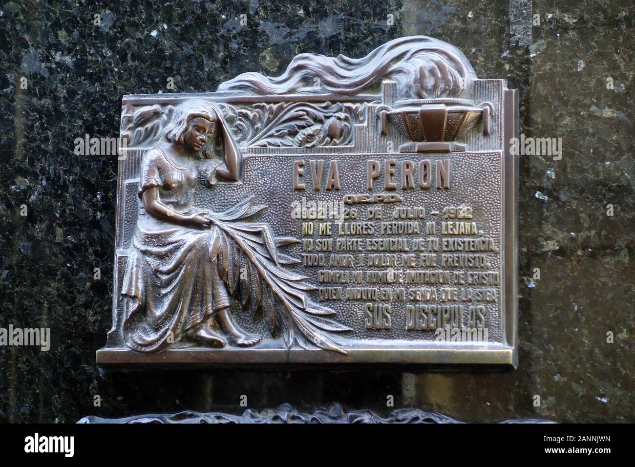 Tomb of First Lady Eva Perón, La Recoleta Cemetery, Cementerio de la ...