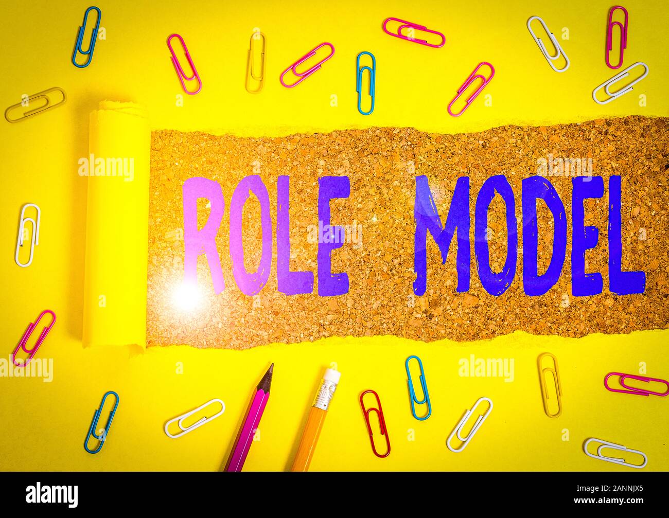 Conceptual hand writing showing Role Model. Concept meaning a ...