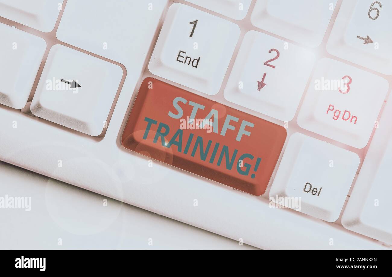 Handwriting text writing Staff Training. Conceptual photo learn ...