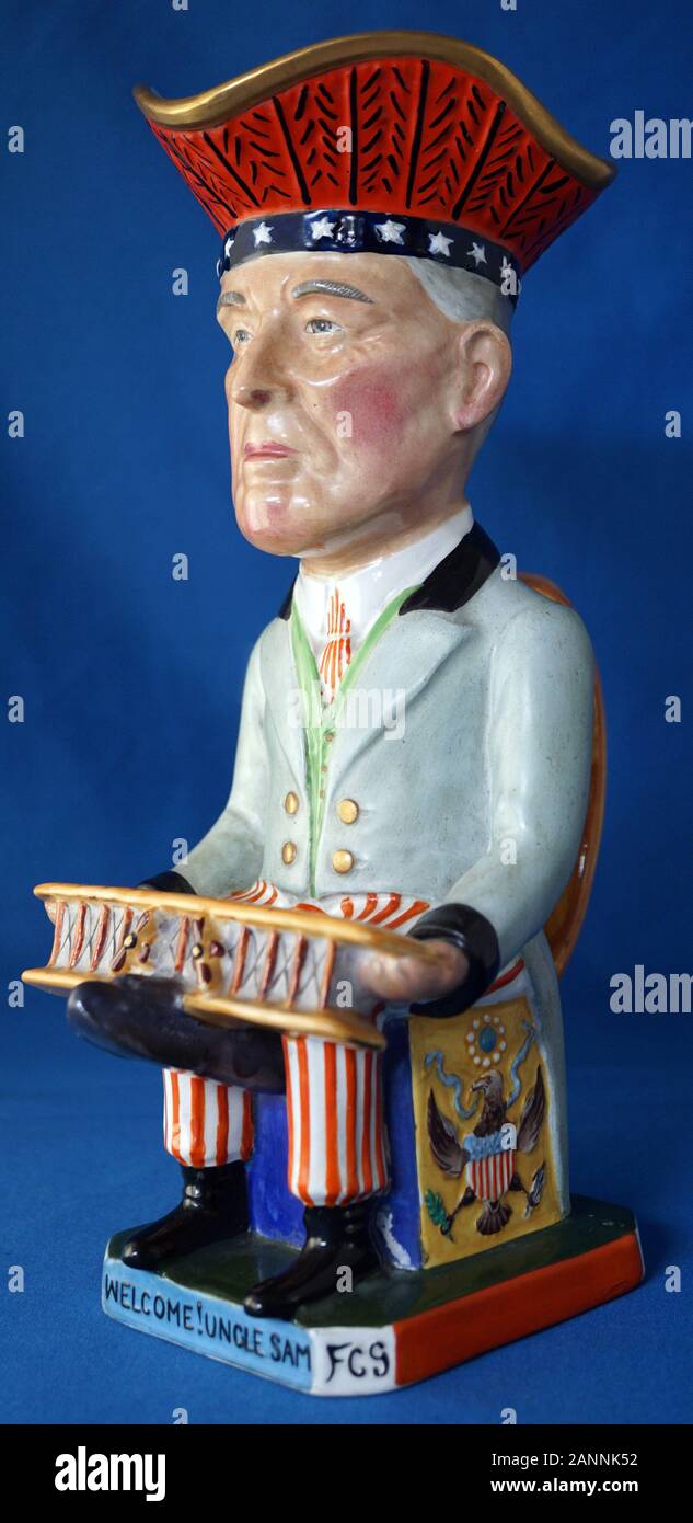 Wilkinson Pottery Allied Leaders WW1 Carruthers Gould Toby Jug Stock ...