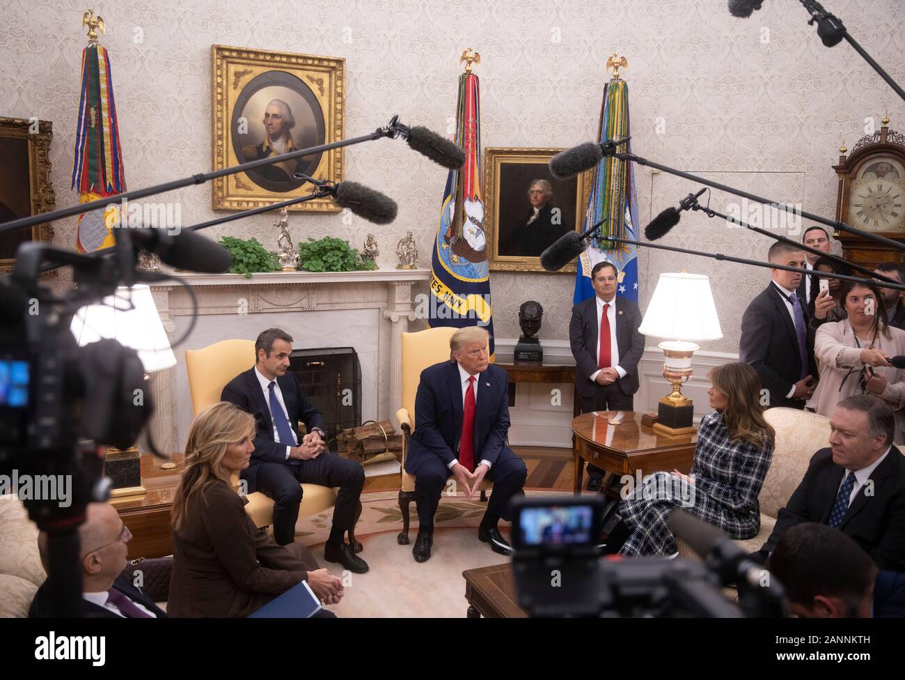 From left to right: Mrs. Mareva Grabowski, Prime Minister Kyriakos ...