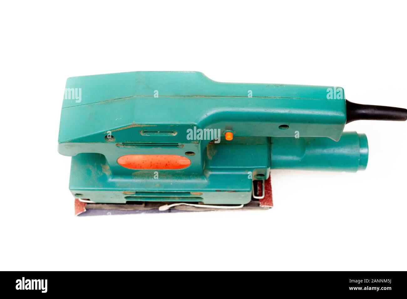 Electric sandpaper tool isolated on white background. Electrical ...