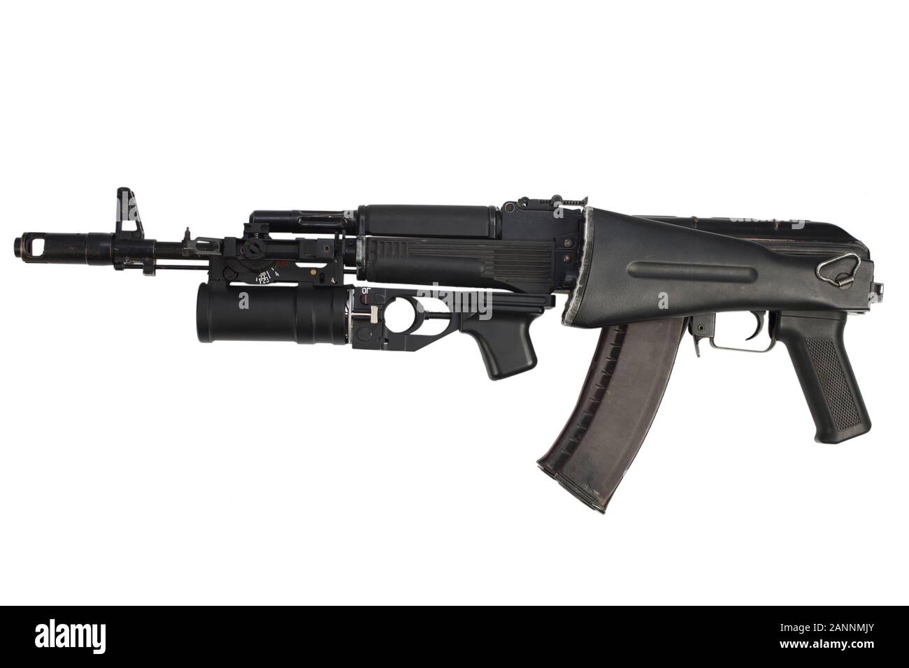 modern kalashnikov 5.45 mm AK 74M assault rifle with 40 mm underbarrel ...