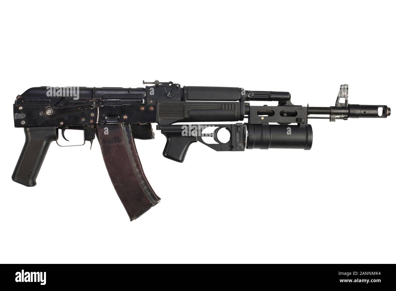 modern kalashnikov 5.45 mm AK 74M assault rifle with 40 mm underbarrel ...