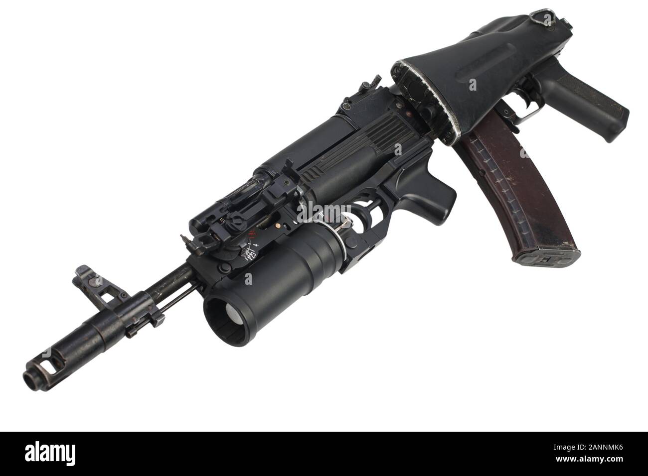 modern kalashnikov 5.45 mm AK 74M assault rifle with 40 mm underbarrel ...