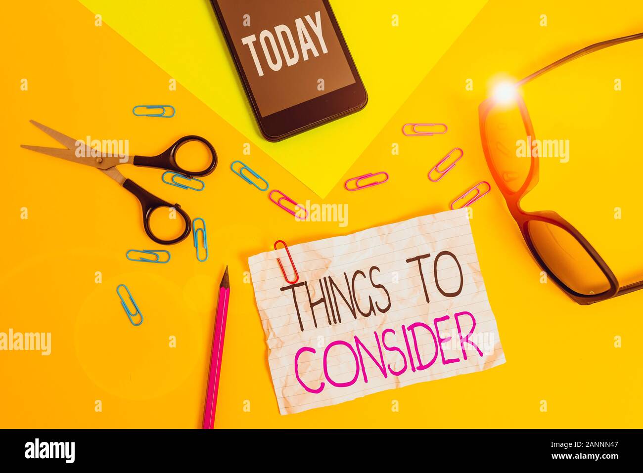 Conceptual hand writing showing Things To Consider. Concept meaning ...