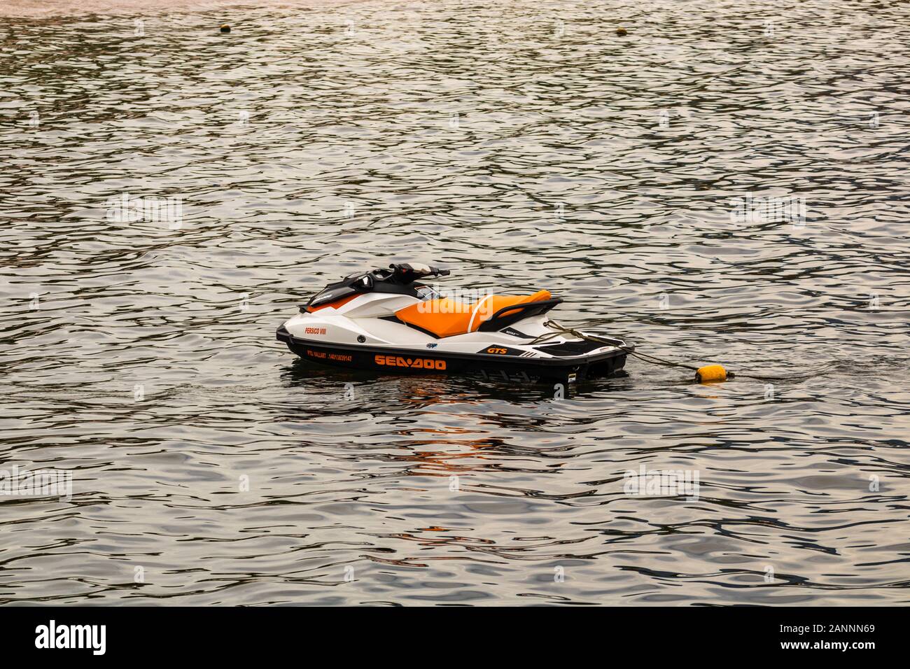 Water jet anchored in the port of Puerto Vallarta, Mexico, 2020 Stock ...