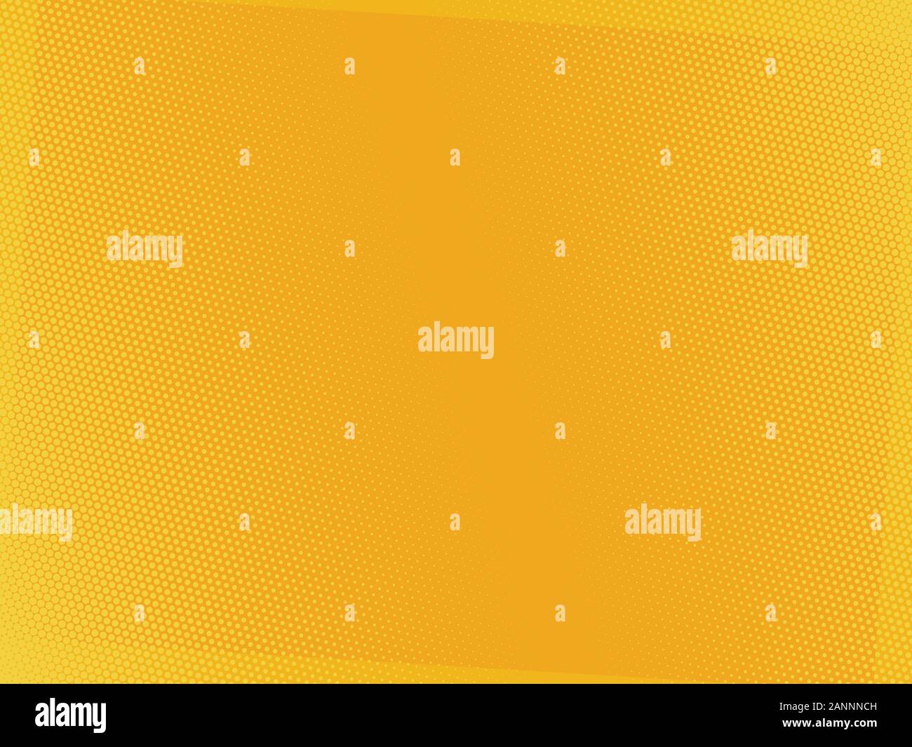 Yellow halftone dots background. Comics pop art style blank layout with ...
