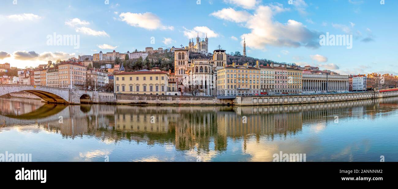 Lyon, France - January, 2020 : Cathedral Saint Jean and Basilica Notre ...