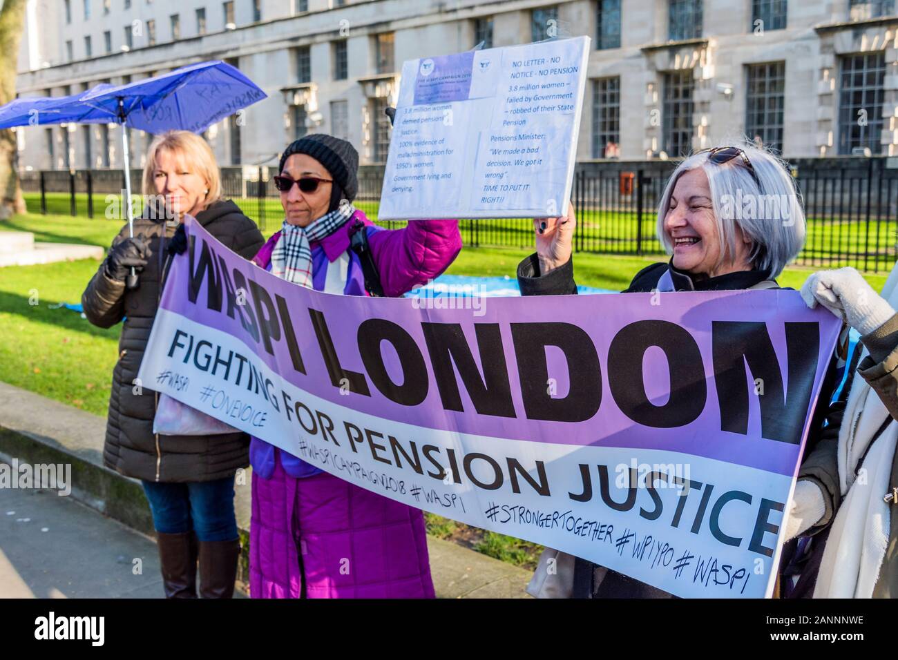 Whitehall, London, UK. 18th Jan 2020. A protest to fight inequality ...