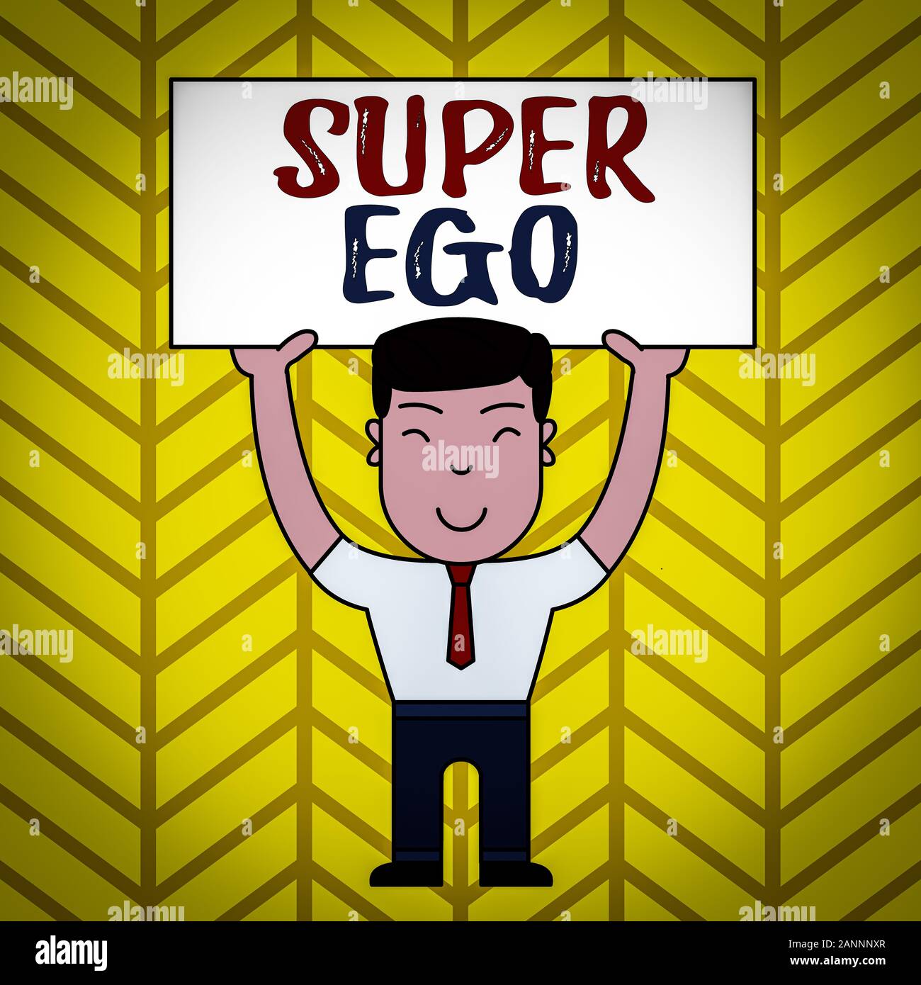 Text sign showing Super Ego. Business photo showcasing The I or self of ...