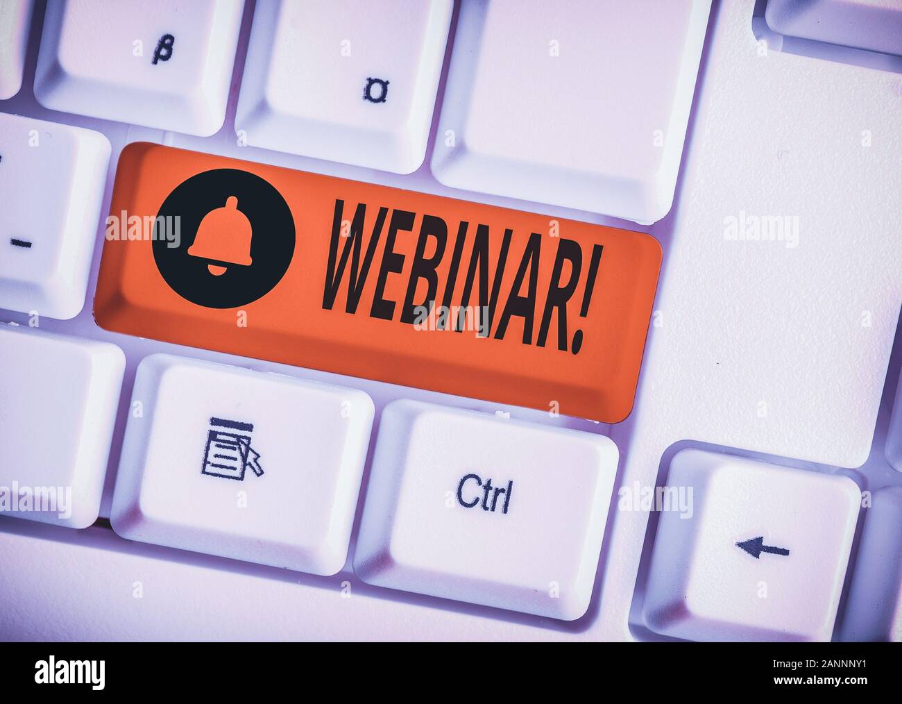 Text sign showing Webinar. Business photo text seminar or other ...