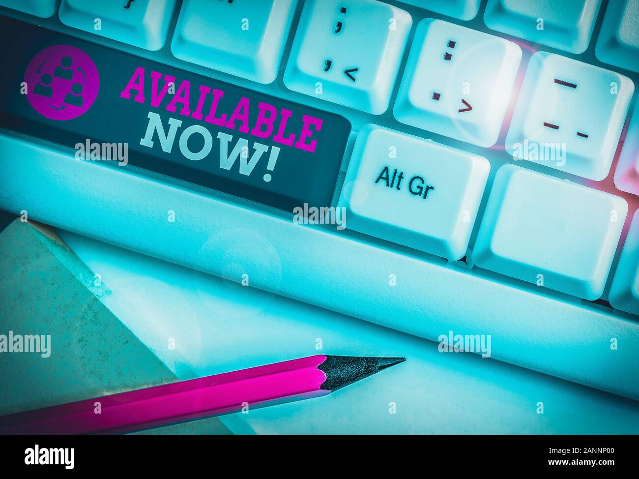 Conceptual hand writing showing Available Now. Concept meaning you can ...