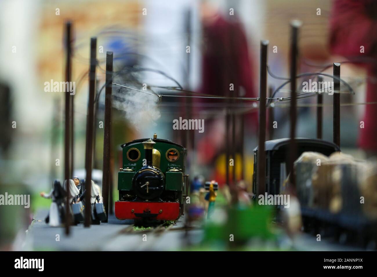 A miniature train model displayed during the exhibition at Alexandra ...
