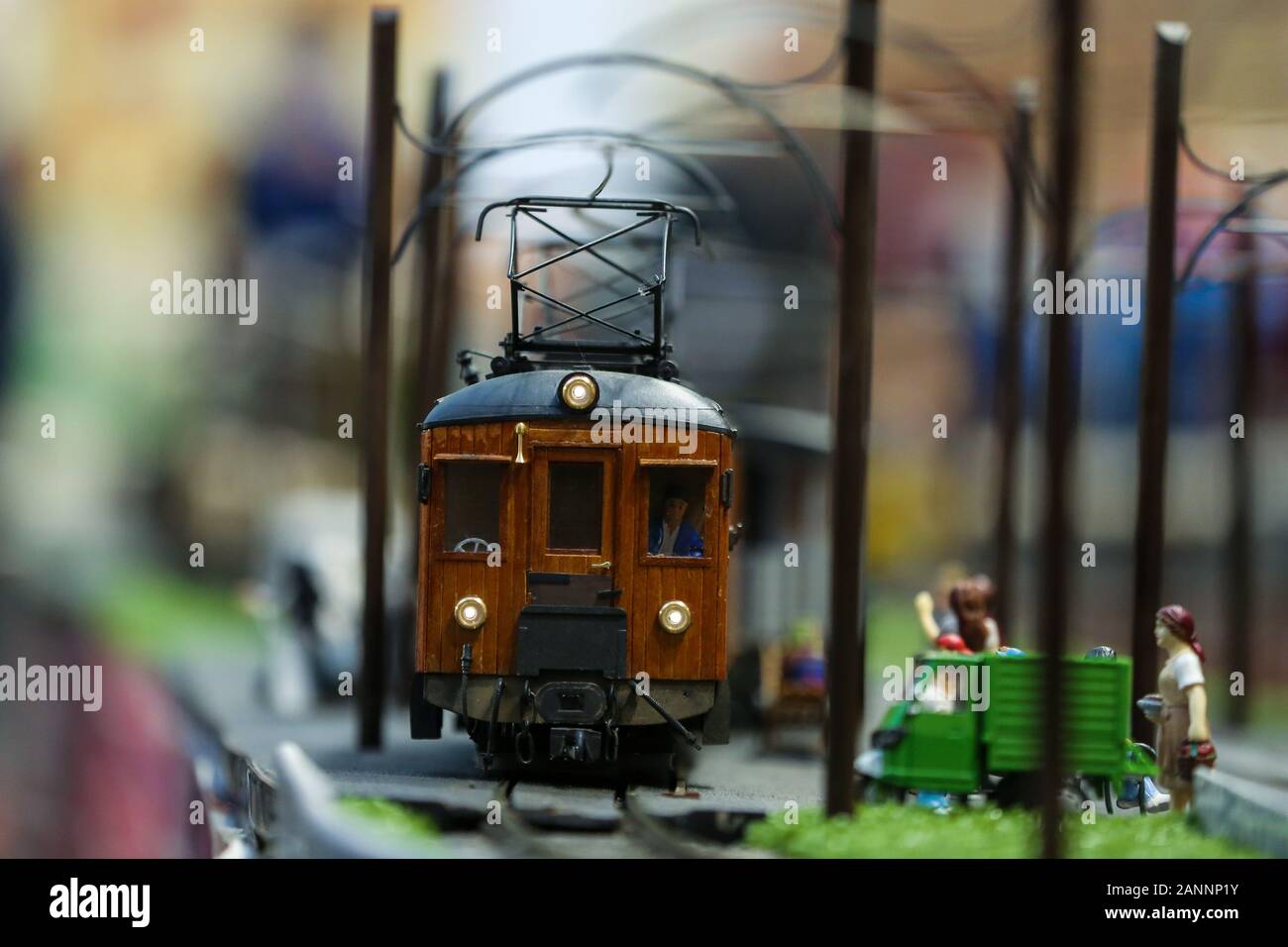 A miniature train model displayed during the exhibition at Alexandra ...