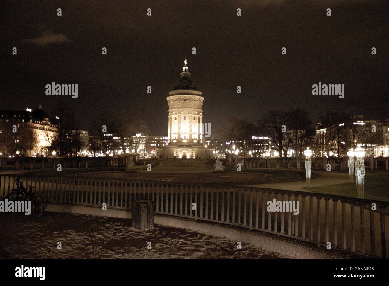 city entrance with city lights Stock Photo - Alamy