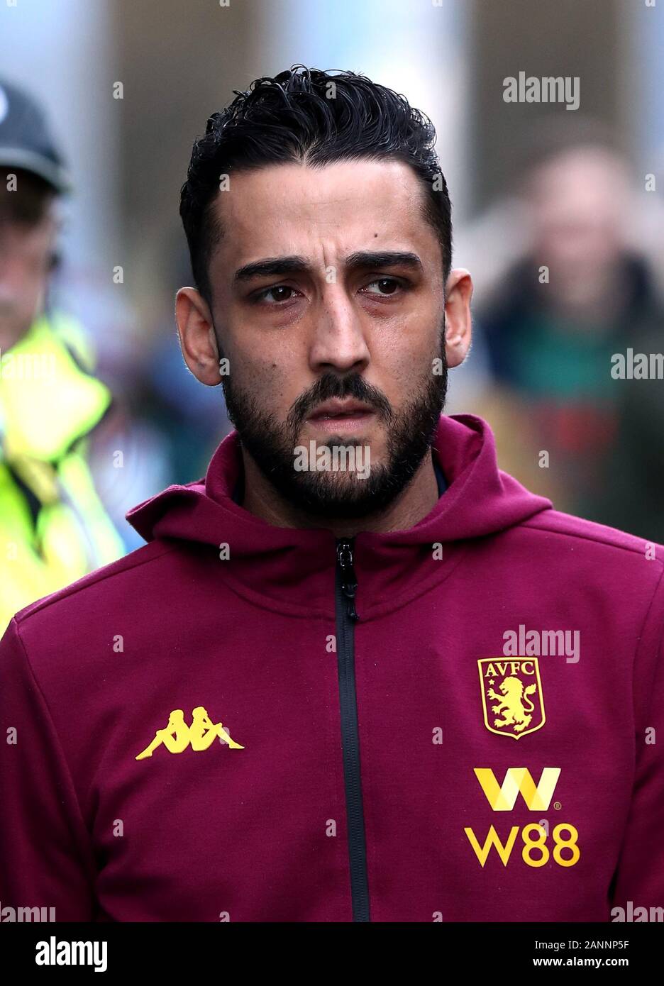Aston villas neil taylor arrives hi-res stock photography and images ...
