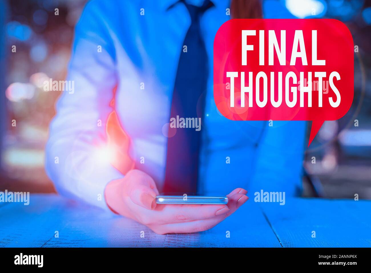 Writing note showing Final Thoughts. Business concept for the ...